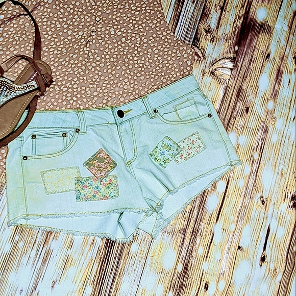 Moschino | Shorts | Sz 3 Junior Patchwork Denim Shorts | Poshmark